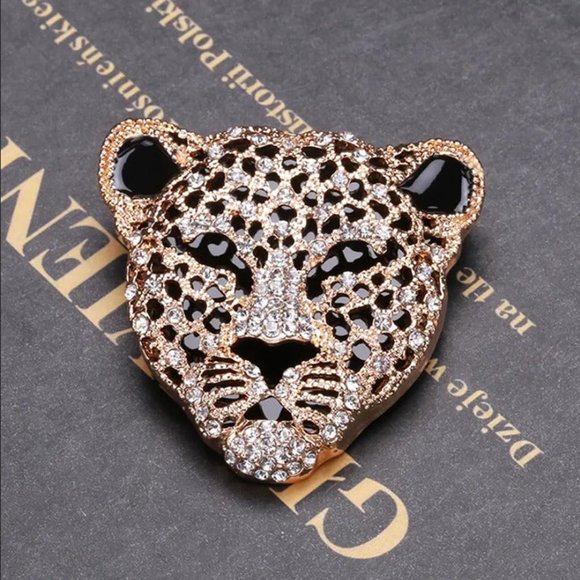 Accessories | Mens 14k Gold Jaguar Brooch Lapel Pin 2ct Diamond Suit ...